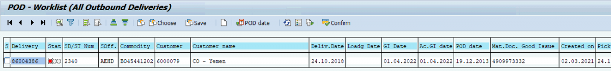 11.3 Activity Report POD Monitor - UNHRD Customer Service Sales